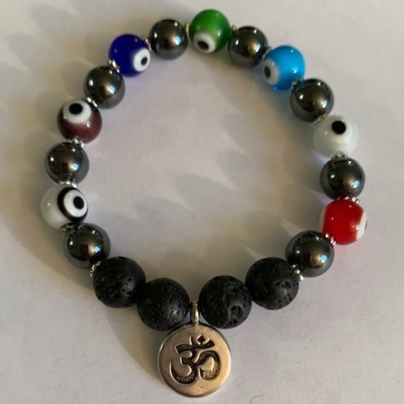 Jewelry | 7 Color Chakras Blue Evil Eye Bracelet | Poshmark